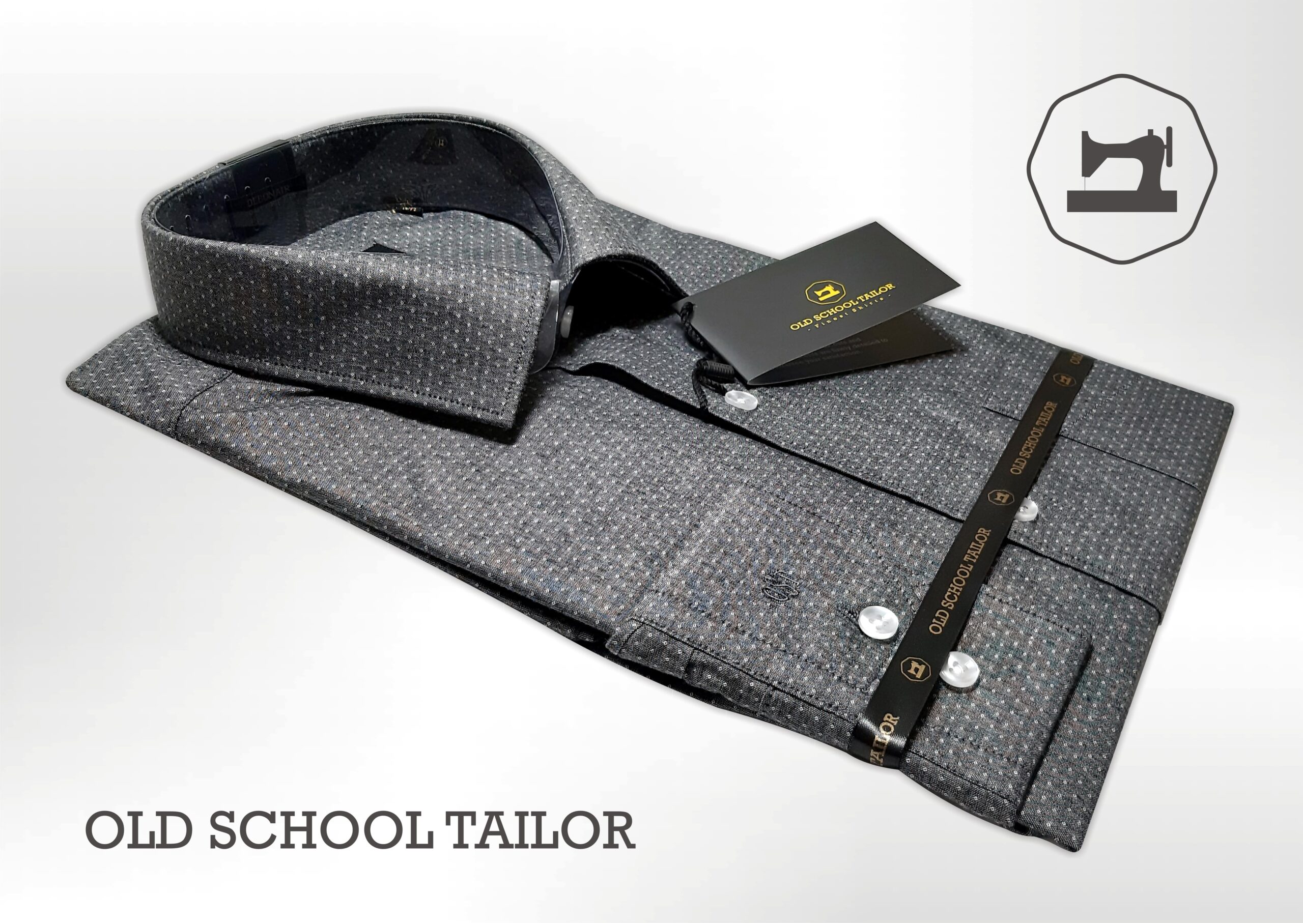 DEBONAIR GREY-WHITE DOTTED – Old School Tailor